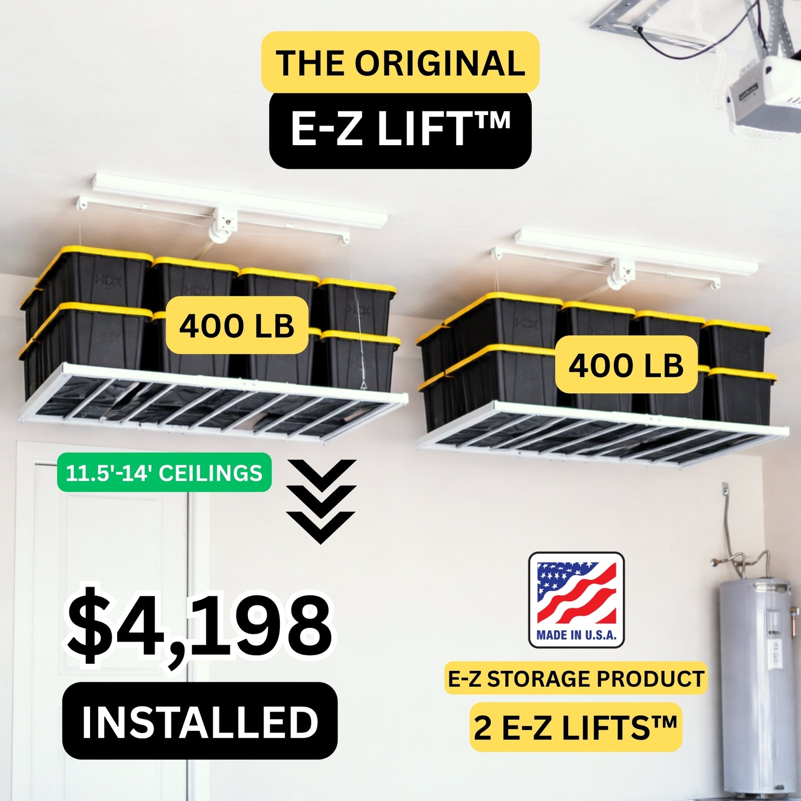 E-Z Garage Storage | Best Overhead Garage Storage Solutions