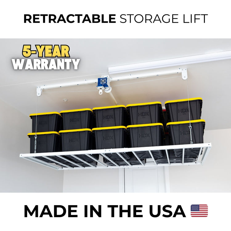 4'×8' E-Z Lift™ PRO — Heavy-Duty Garage Storage Lift | 700 lb | 8'–14 ...